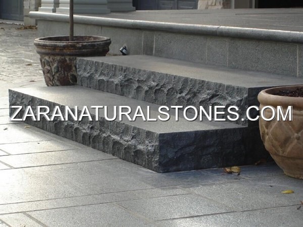 Jet black granite steps toronto vaughan brampton whitby